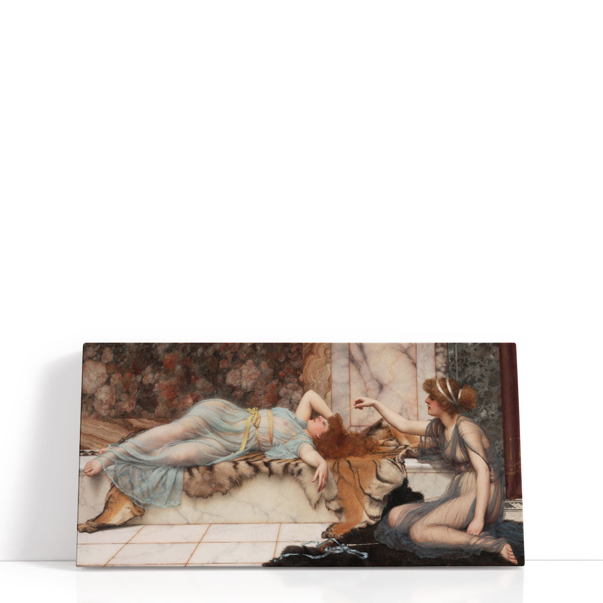 Mischief and Repose Canvas Wall Art | John William Godward | Elegant ...