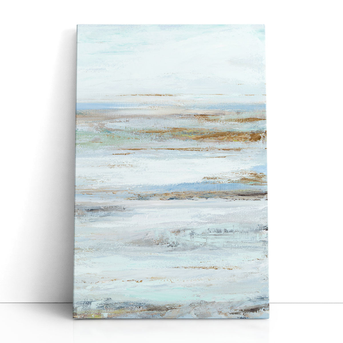 Muted Misty Marsh II | Nature Abstract Art | Canvas Wall Art – Framed Flair