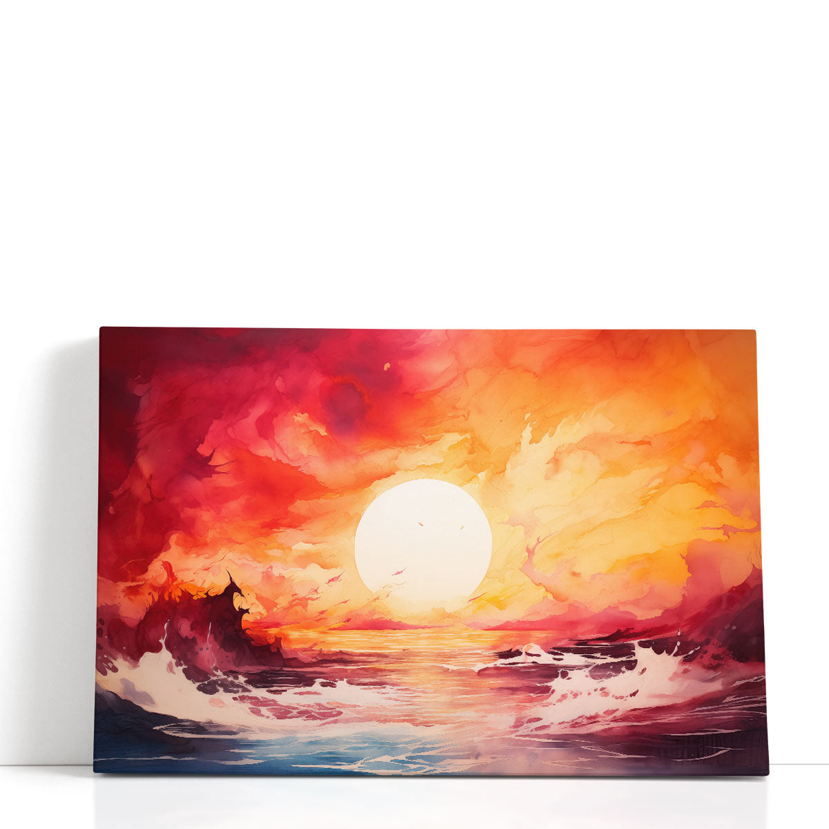 Angry Ocean | Framed Flair | Abstract Watercolor Art Print