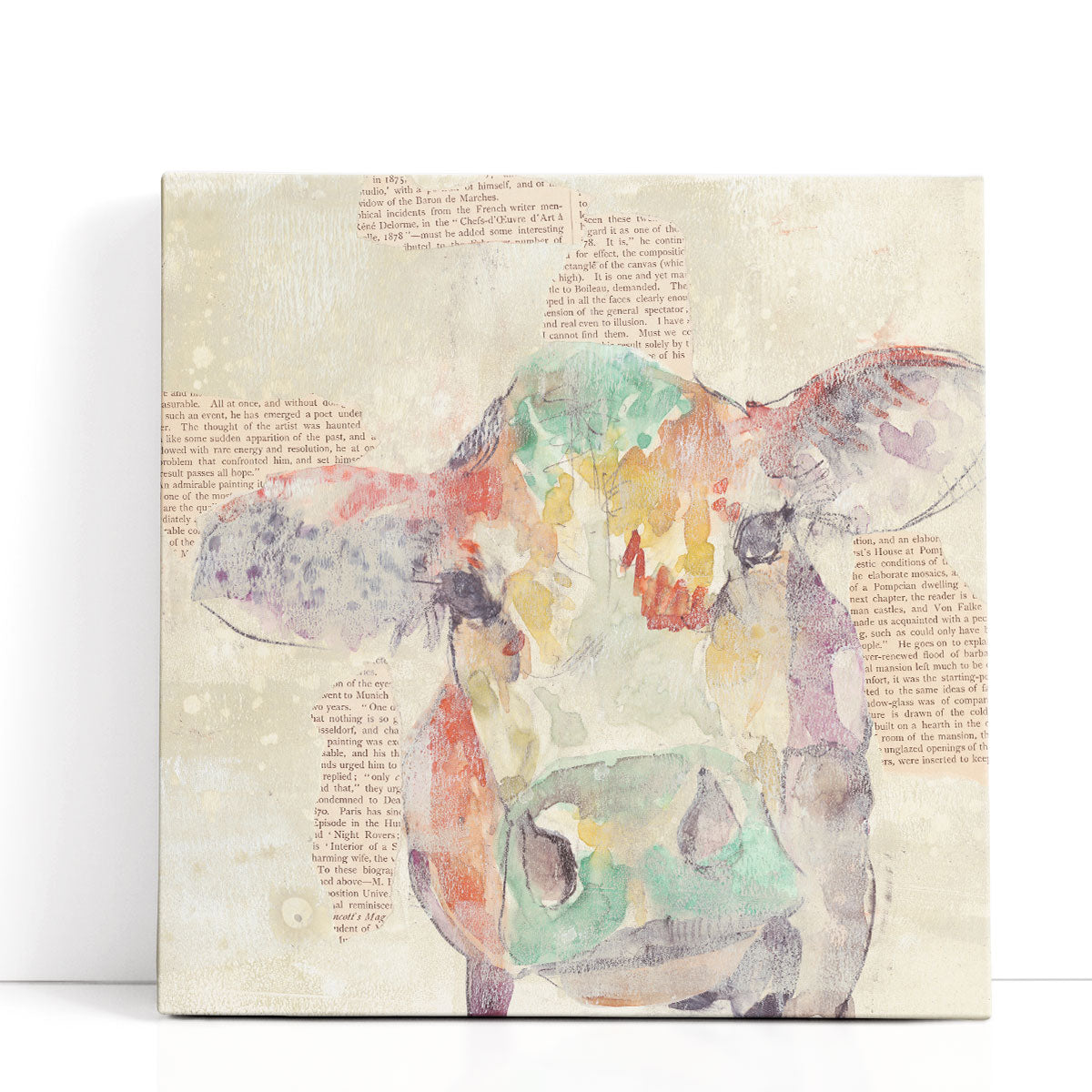 Abstract Cow Wall Art | Watercolor Animal Art Prints – Framed Flair