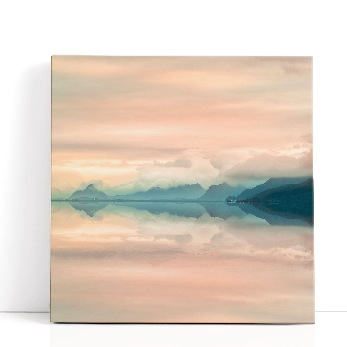 Lofoten Canvas Wall Art by Assaf Frank | Tranquil Blue Decor – Framed Flair