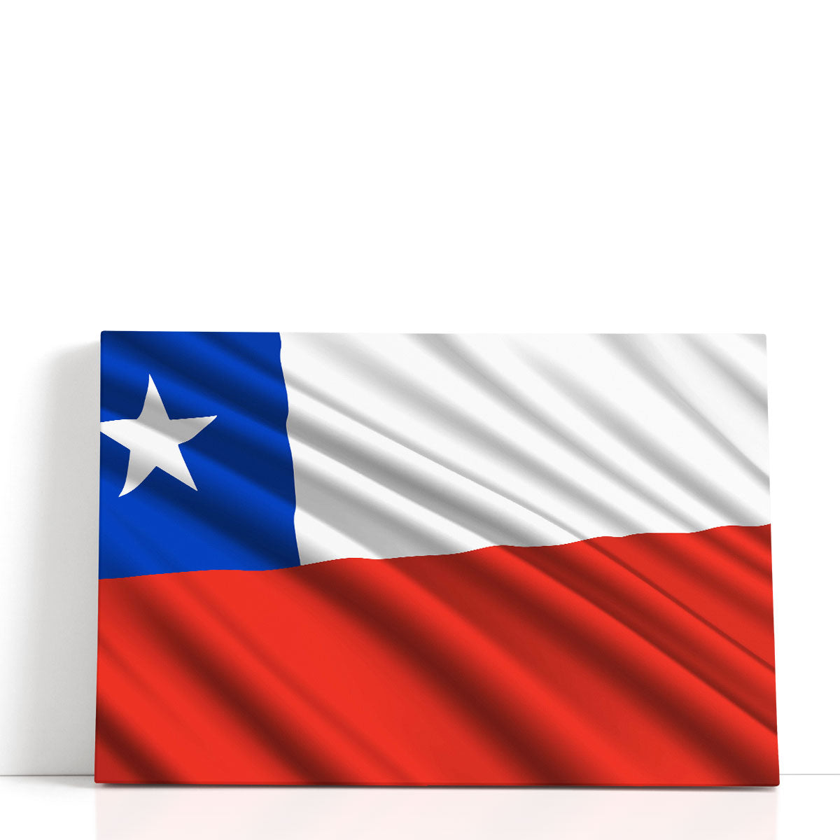 Chile Flag Waving | Framed Art Print | Canvas Wall Art – Framed Flair