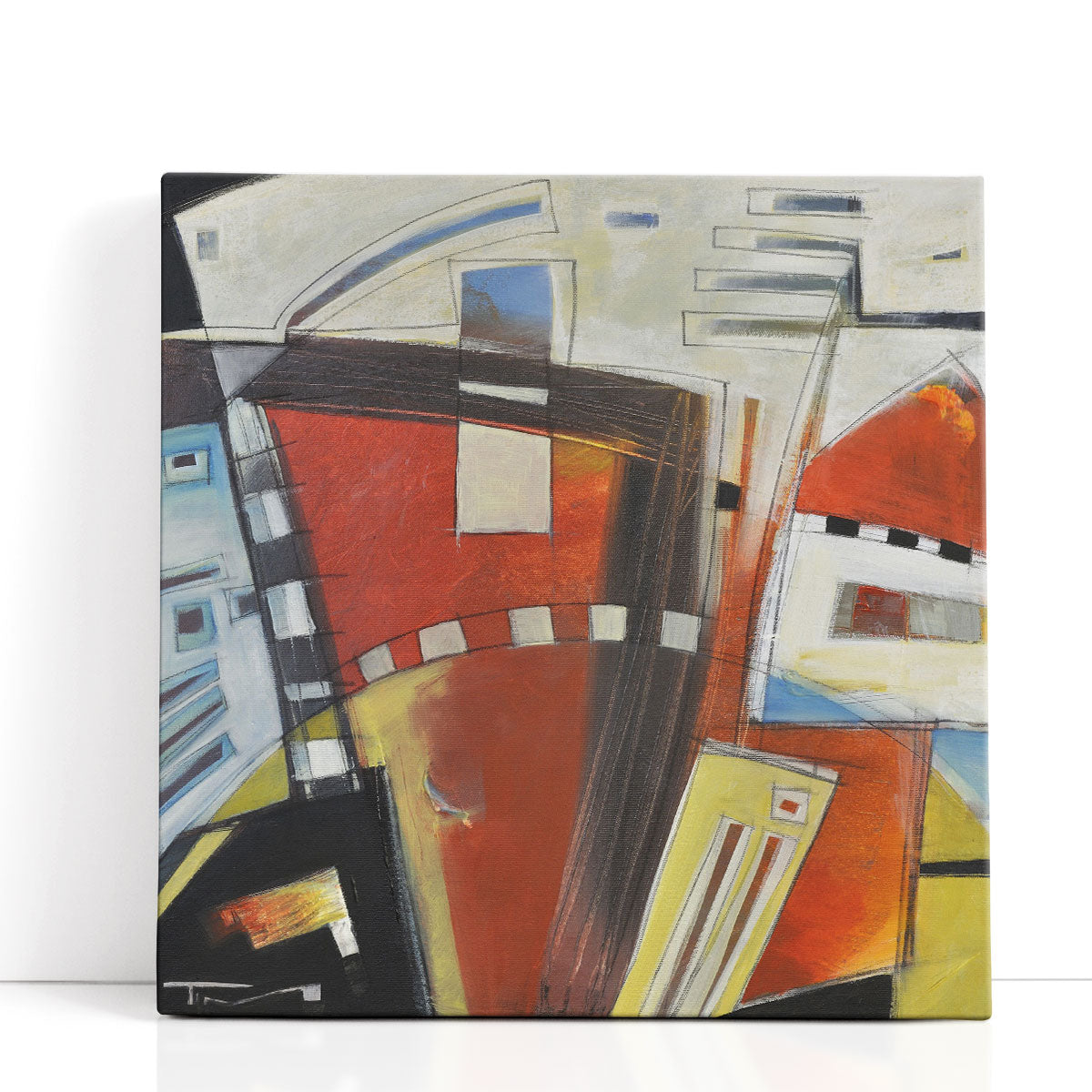 Spontaneous Nacho Cheese Canvas Art Print | Abstract Bold | Tim Nyberg ...