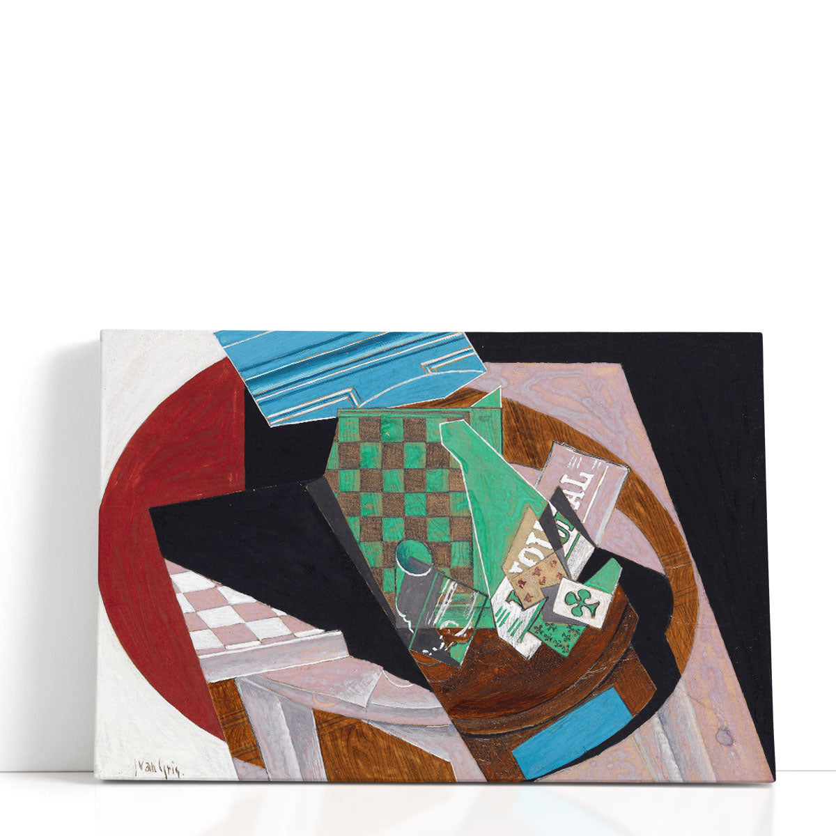 Abstract Playing Card Wall Art | Geometric Canvas Print – Framed Flair